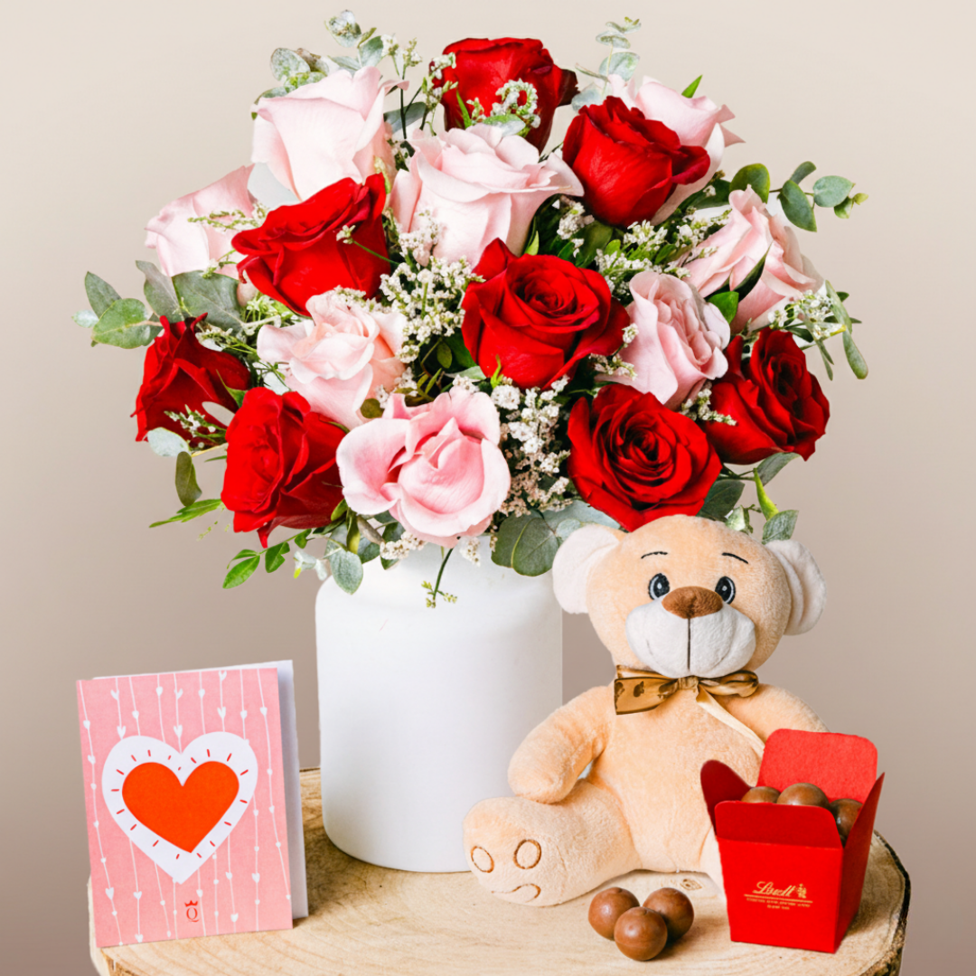 Luxury Red and Pink Roses – Flora Queen